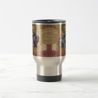 23rd Wedding Anniversary Topaz Claddagh Travel Mug | Zazzle