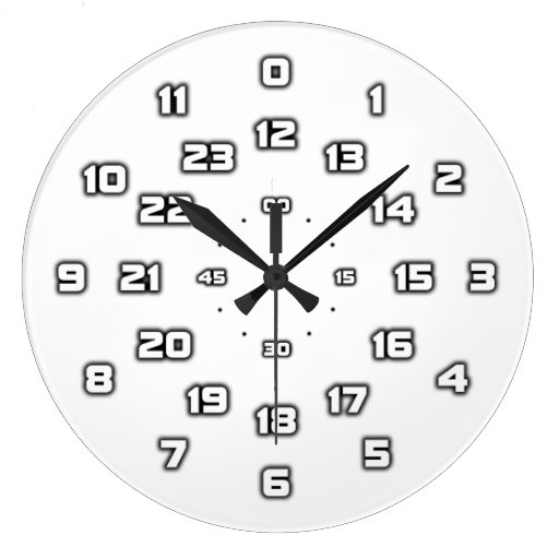 24 Hour Analog Clock | Zazzle