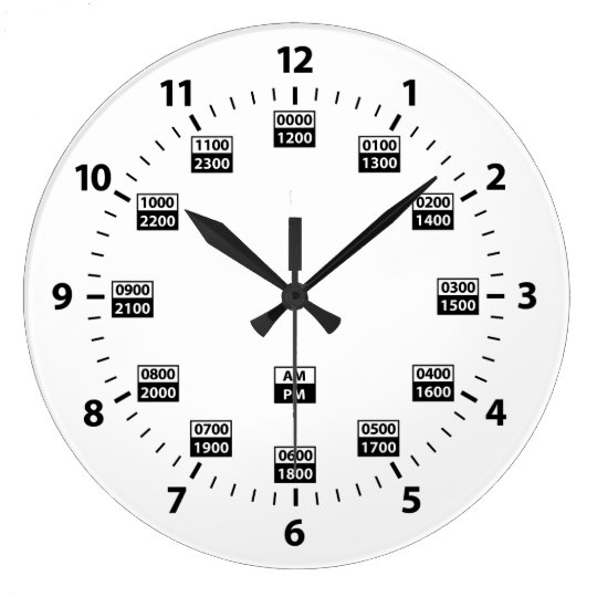 24 Hour Military Style Time Clock | Zazzle.com
