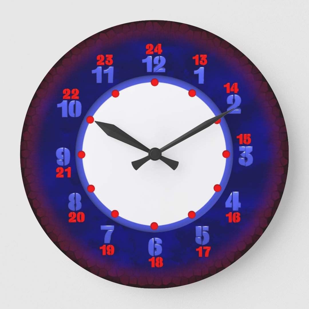24 hour military time clock template | Zazzle