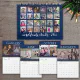 24 Photo - 2 Per Month Modern Family - Navy Blue Calendar | Zazzle