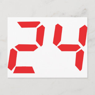 Clock Digital Number Postcards - No Minimum Quantity | Zazzle