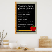 24 x 36 Class Rules Customizable Poster | Zazzle