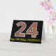 24th Birthday - Brick Wall Pattern "24" w/ Name Card | Zazzle