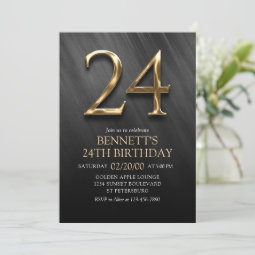 24th Birthday Invitation | Zazzle