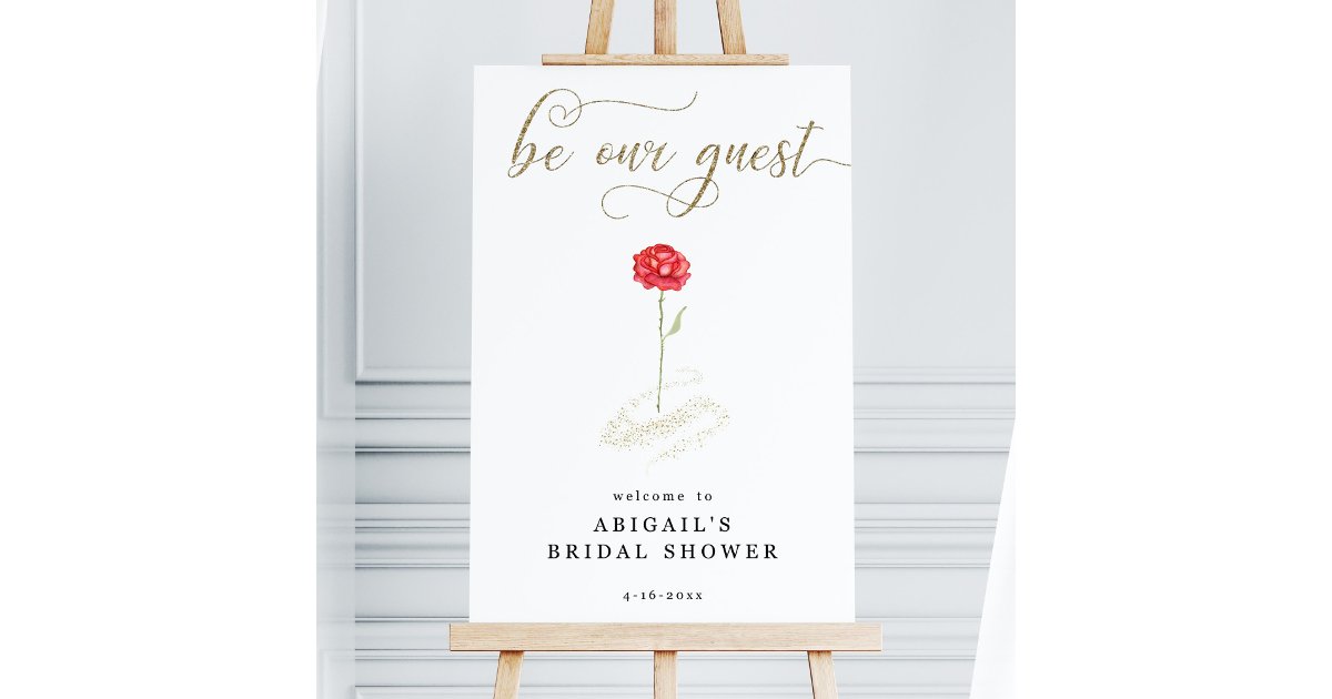 24X36 Beauty and the Beast Welcome Sign | Zazzle