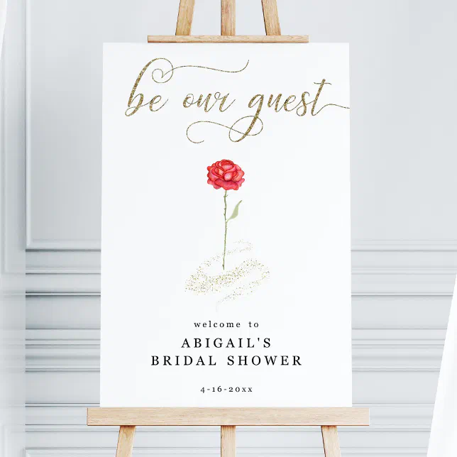 24X36 Beauty and the Beast Welcome Sign | Zazzle