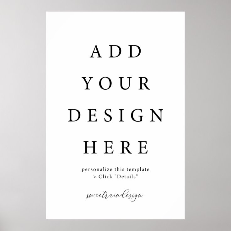 24x36" Vertical/Portrait Poster Sign | Zazzle