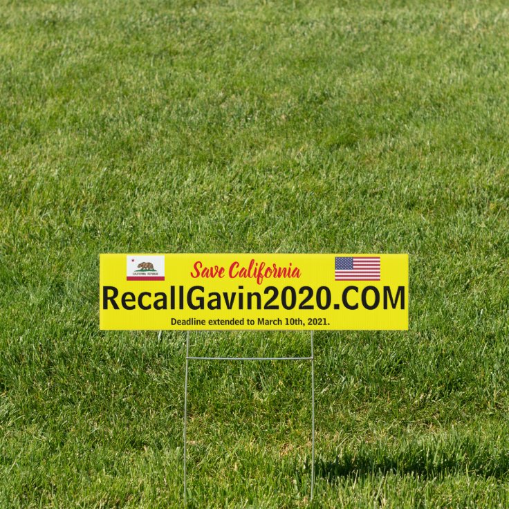 24x6 yard recallgavin2020 yard sign | Zazzle