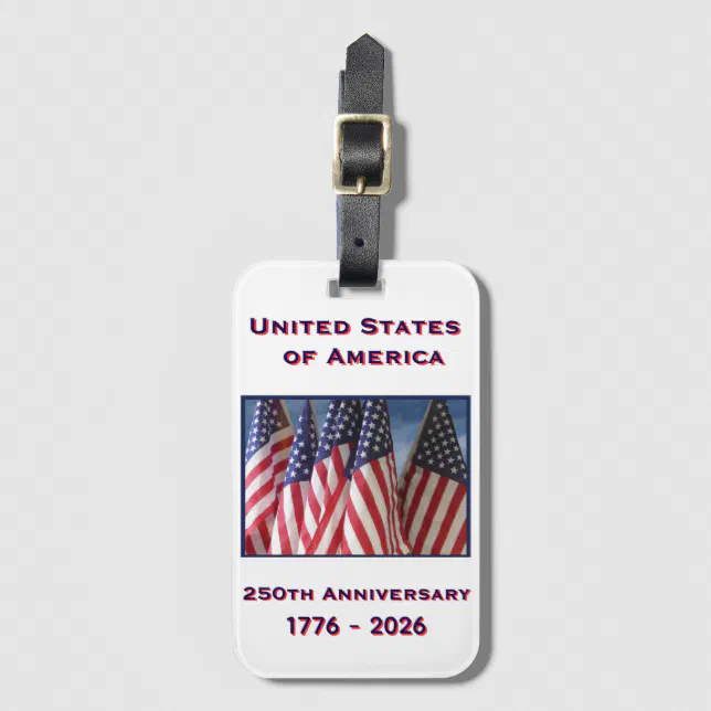 250th Anniversary USA Patriotic Commemorative Luggage Tag | Zazzle