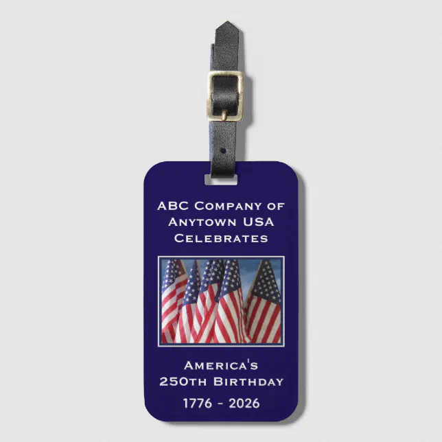 250th Anniversary USA Patriotic Commemorative Luggage Tag | Zazzle