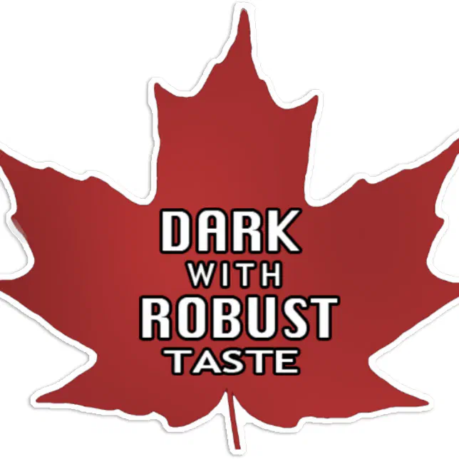 25 (3/4”) Maple Leaf Grade Dark Robust Taste Sticker | Zazzle