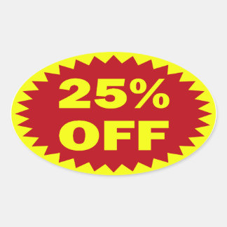 25 Percent Off Stickers | Zazzle
