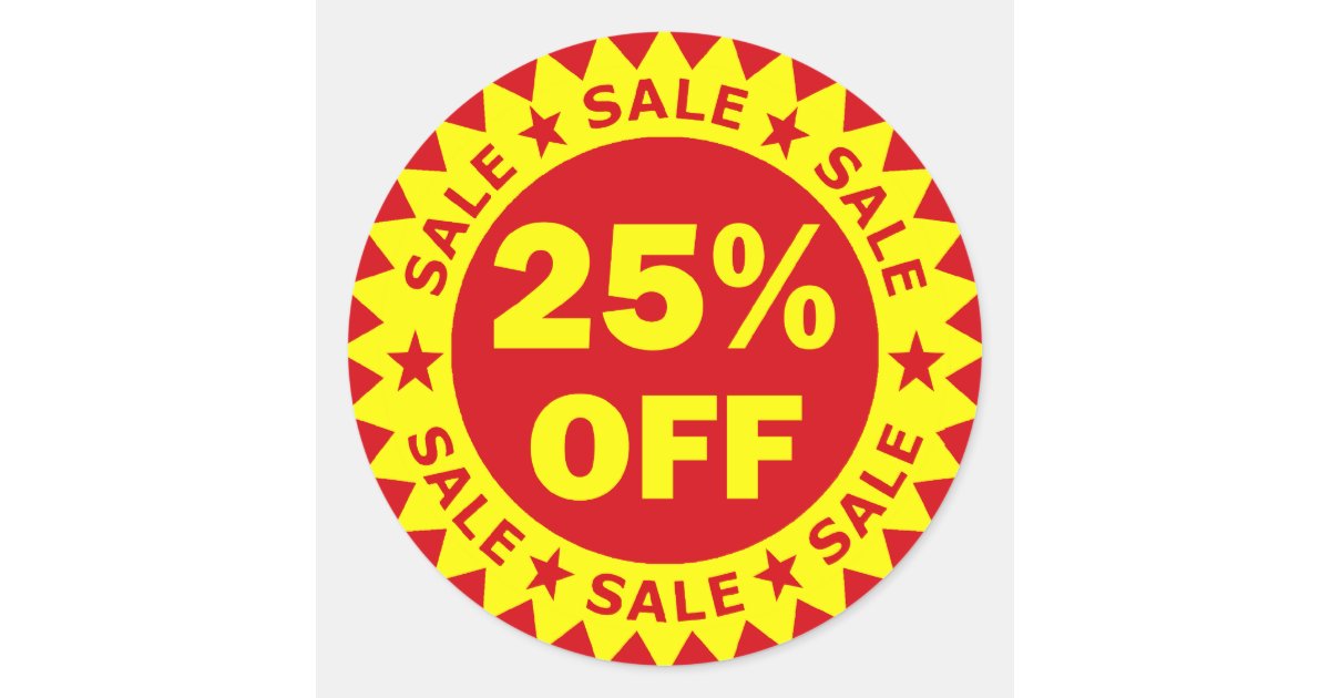 25% Off Retail Sale Stickers | Zazzle
