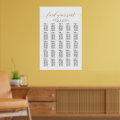 25 Table 250 Guests Large Wedding Seating Chart | Zazzle