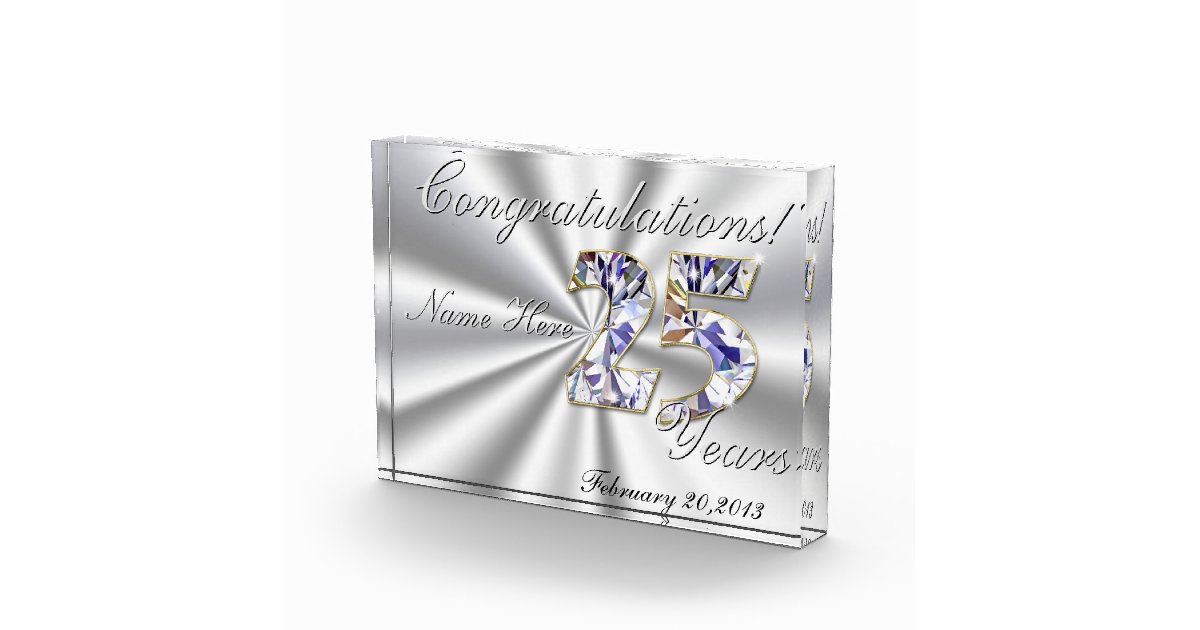 25 Year Congratulations Award | Zazzle