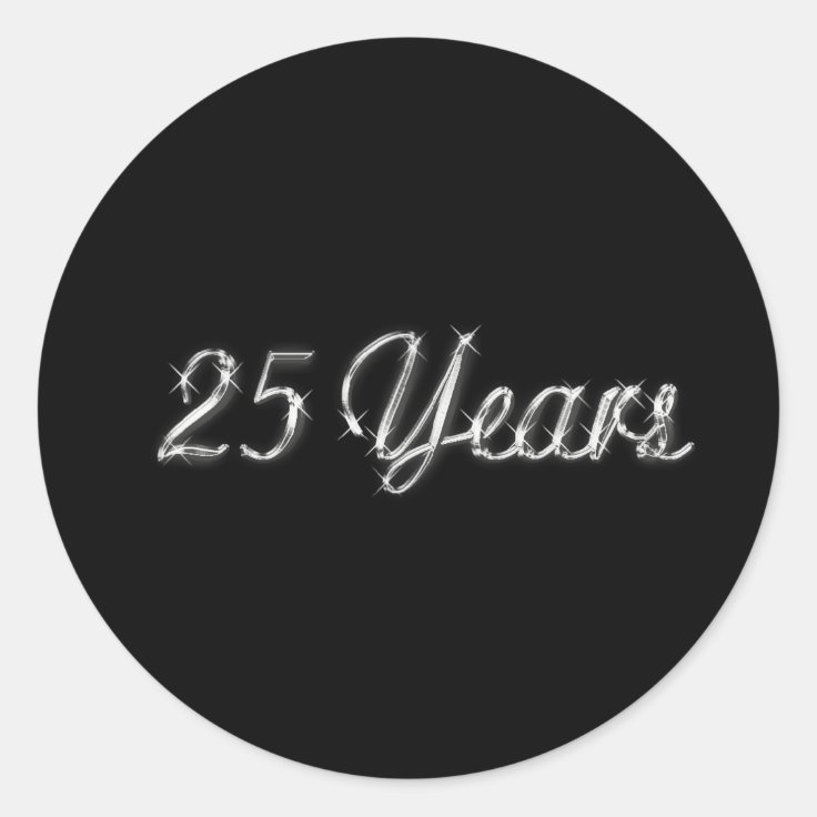 25 Years Anniversary Sticker | Zazzle