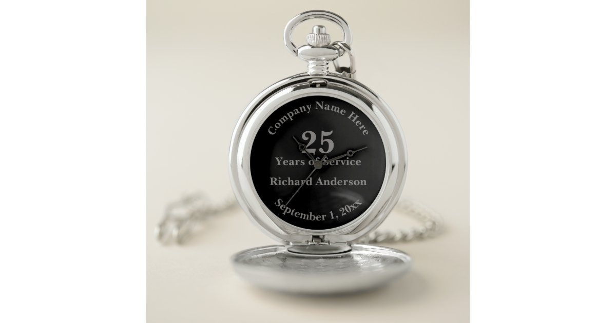 25 Years of Service Pocket Watch | Zazzle