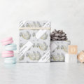 25th Anniversary editable Silver Rose Wrapping Paper | Zazzle