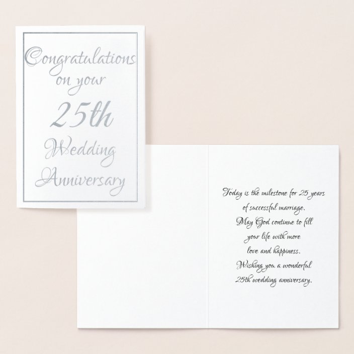 25th Anniversary Foil Card | Zazzle.com