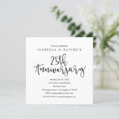 25th Anniversary | Party Invitation | Zazzle