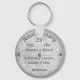 25th Anniversary Silver Monogram Keychain | Zazzle