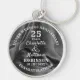 25th Anniversary Silver Wedding Gift Personalized Keychain | Zazzle