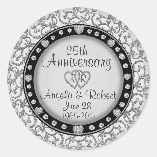 25th Anniversary Stickers | Zazzle