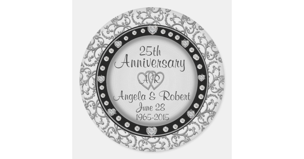 25th Anniversary Stickers | Zazzle.com