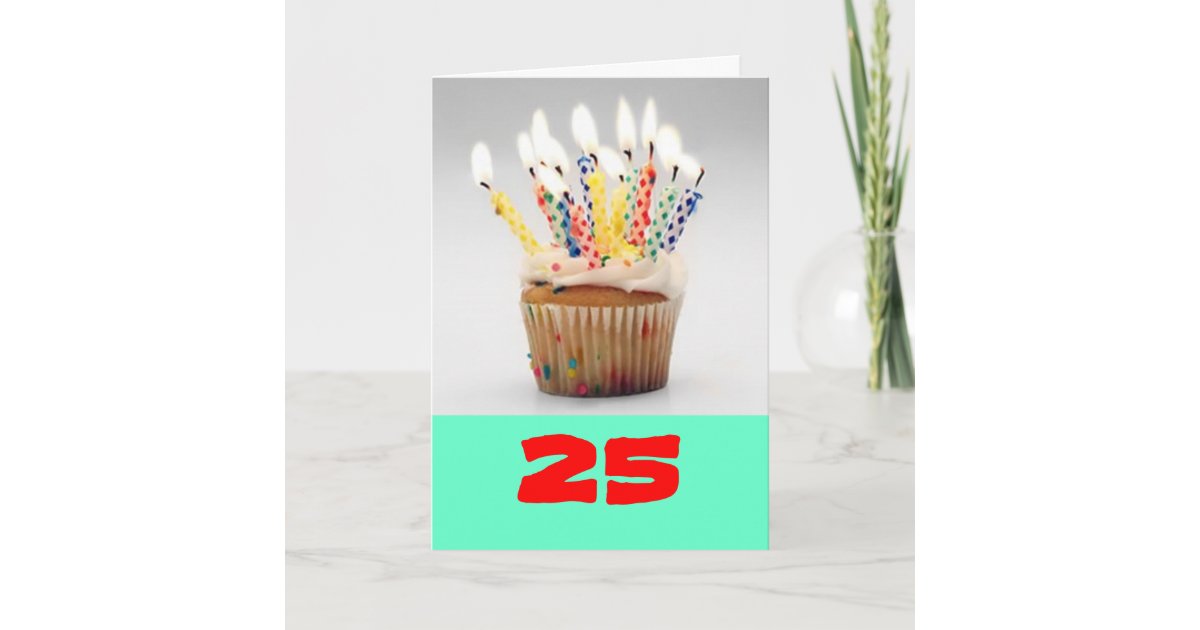 25th Birthday Card | Zazzle