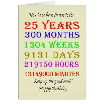 25th Birthday Milestones | Zazzle