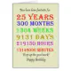 25th Birthday Milestones | Zazzle