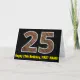 25th Birthday: Name + Faux Wood Grain Pattern "25" Card | Zazzle