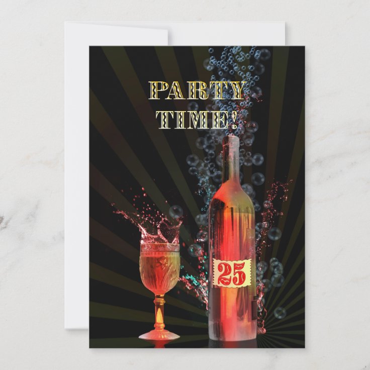 25th birthday party invitation | Zazzle