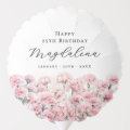 25th Birthday Pink Carnation January Birth Flower Balloon | Zazzle