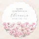 25th Birthday Pink Carnation January Birth Flower Paper Coaster | Zazzle