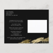 25th Class Reunion Black and Gold Elegant Postcard | Zazzle