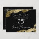 25th Class Reunion Black and Gold Elegant Postcard | Zazzle