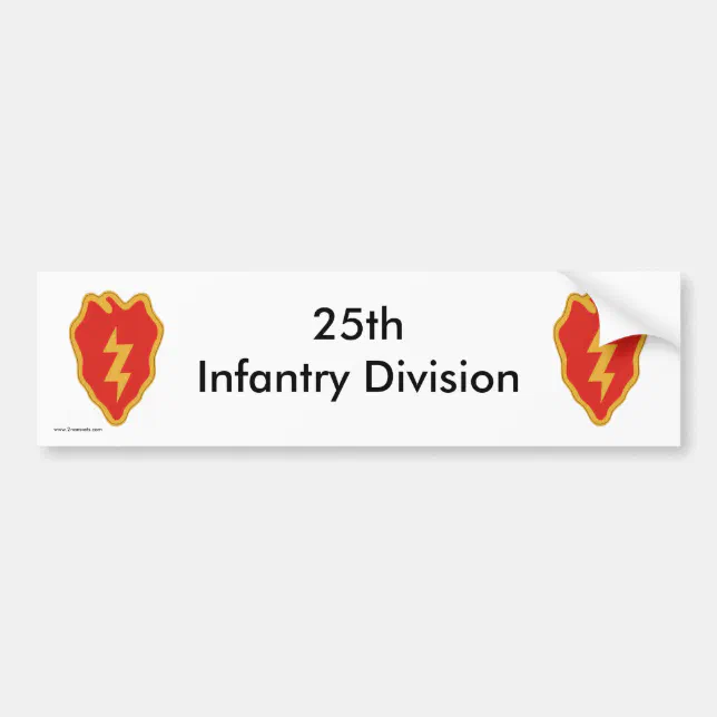 25th Inf Div b-s Bumper Sticker | Zazzle