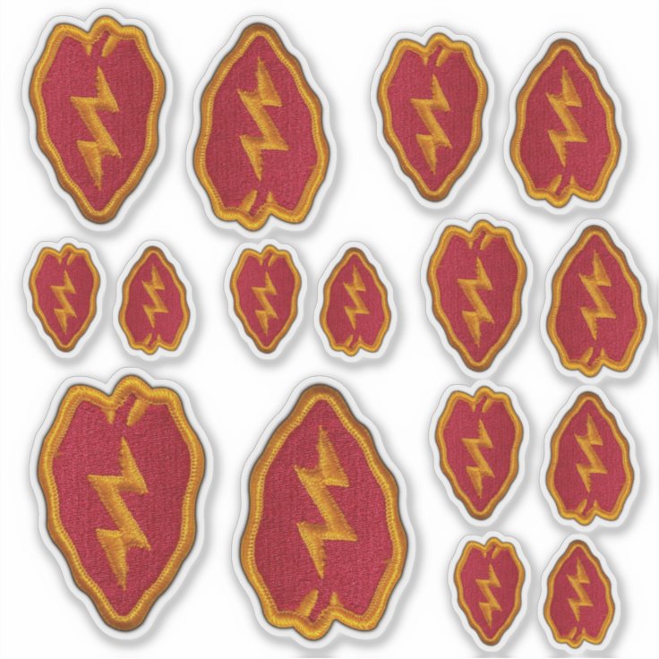 25th INF Infantry Division Big Red 1 Contour Sticker | Zazzle