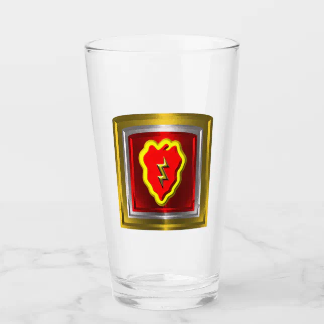 25th Infantry Division Customized Patch Glass | Zazzle