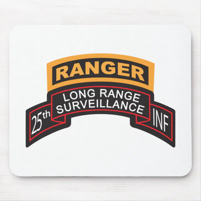 25th Infantry Division LRS Scroll, Ranger Tab Mouse Pad | Zazzle