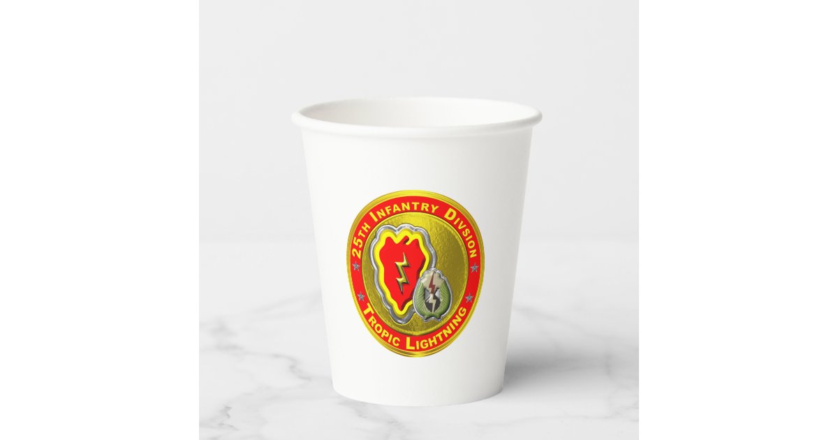 25th Infantry Division Paper Cups | Zazzle
