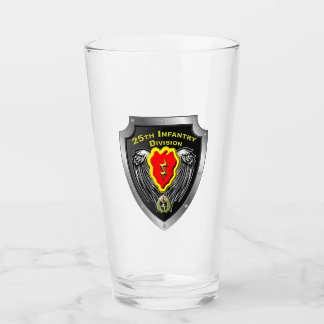 25th Infantry Division “Tropic Lightning” Shield Glass | Zazzle