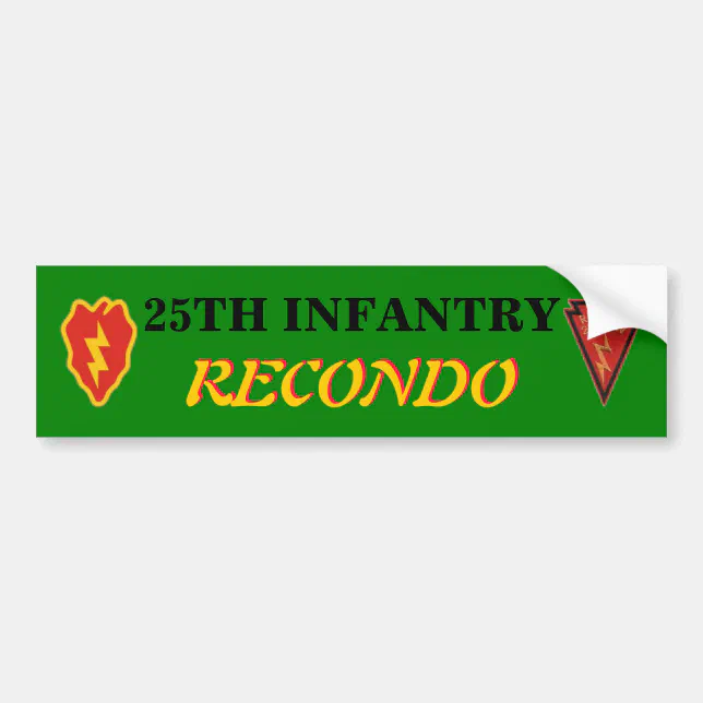 25TH INFANTRY RECONDO BUMPER STICKER | Zazzle