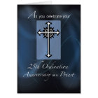 25th Anniversary of Priest Ordination, Cross Card | Zazzle.com