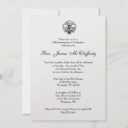25th Priest Ordination Anniversary Jubilee Invit Invitation | Zazzle