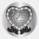 25th Silver Anniversary Classic Round Sticker | Zazzle