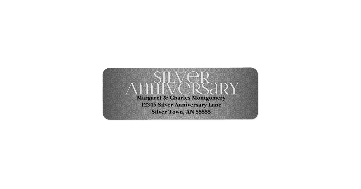 25th Silver Anniversary Label | Zazzle
