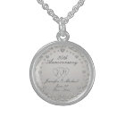 25th Silver Wedding Anniversary Silver Plated Necklace | Zazzle.com